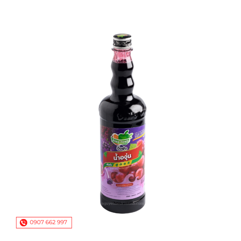 DING FONG SQUASH GRAPE – SYRUP NHO 760ML - Nguyên Liệu Pha Chế Kim Tinh
