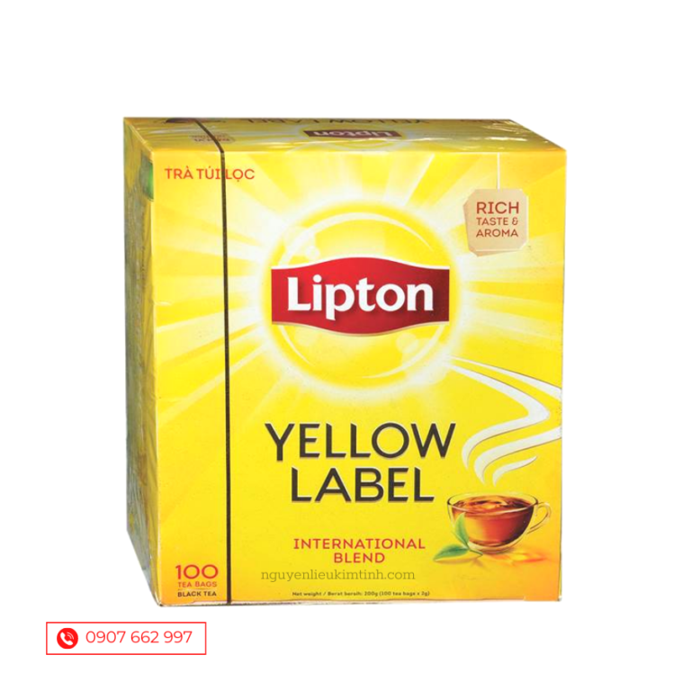 Trà Lipton Nhãn Vàng Hộp 100 Gói Giá Tốt